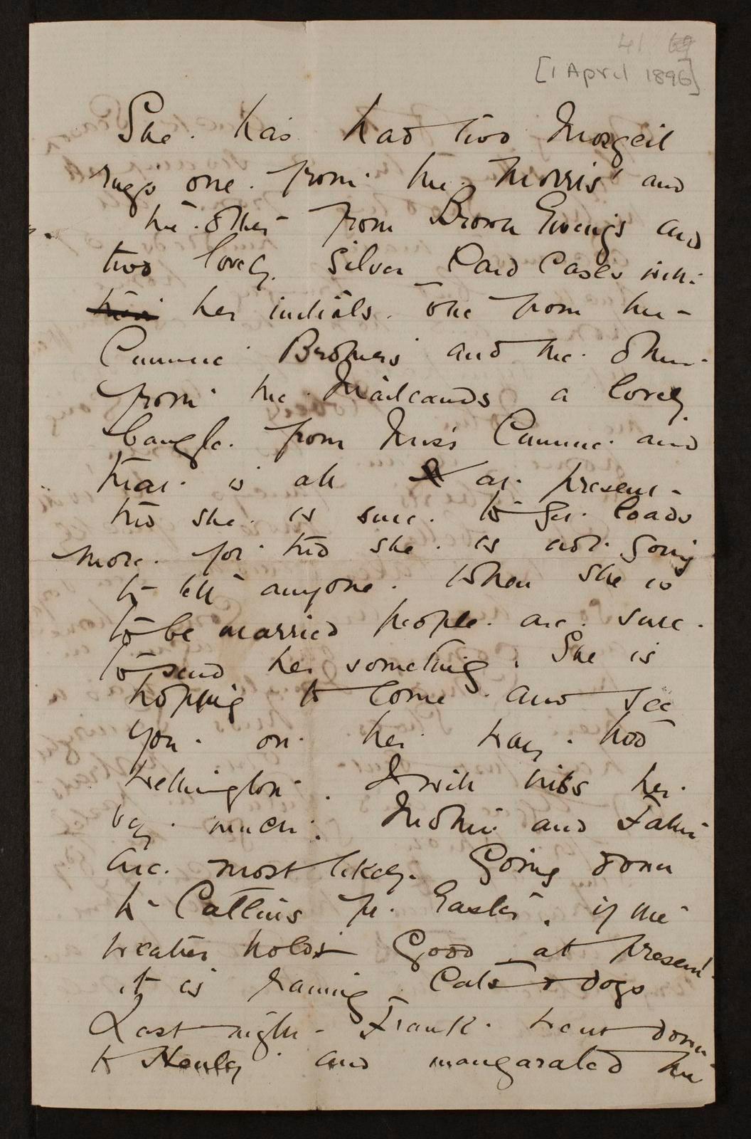 Letter From Frances Hodgkins To Unknown Recipient The Complete Frances Hodgkins Collection